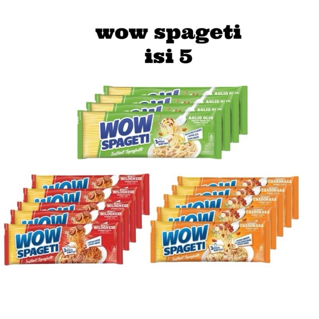 Wow Spaghetti instant Spaghetti packaging 75g-88g/price for one pack ...