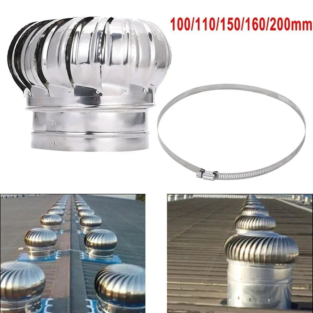 Rotating Stainless Steel Chimney Cowl Cap Protects Flue Pipe ...