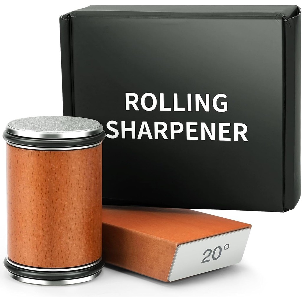 Professional Rolling Knife Sharpener Kit 20°/15° Dual-Angle Magnetic ...