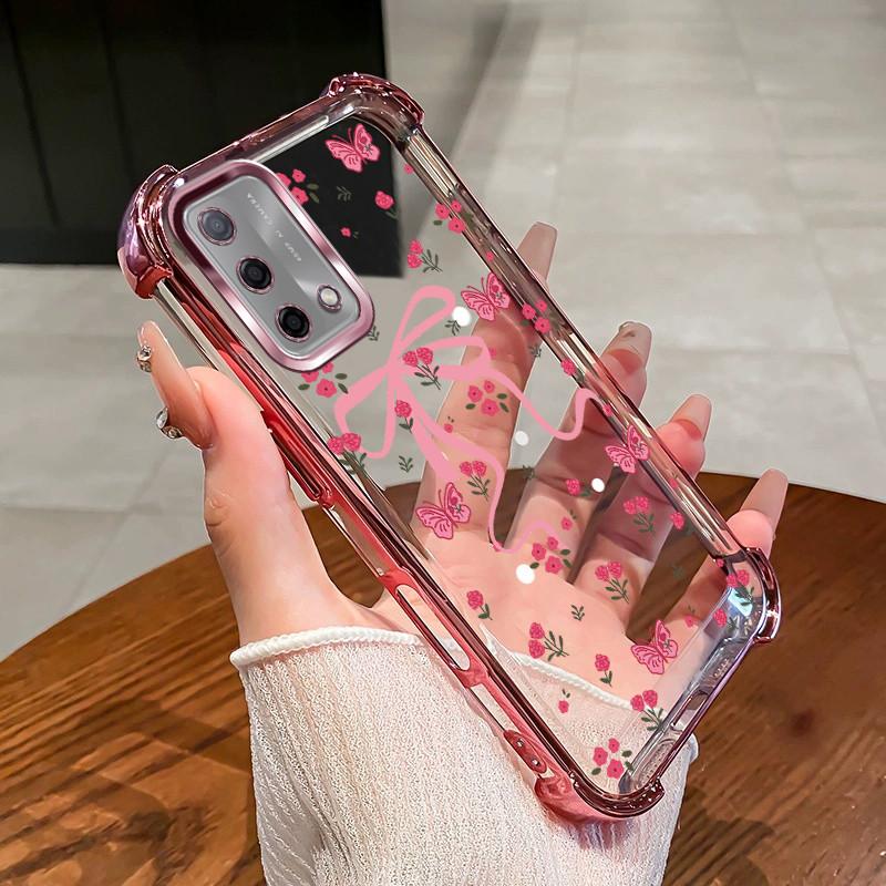Case For OPPO A74 A95 4G Phone case 2025 new color pink flower bow ...