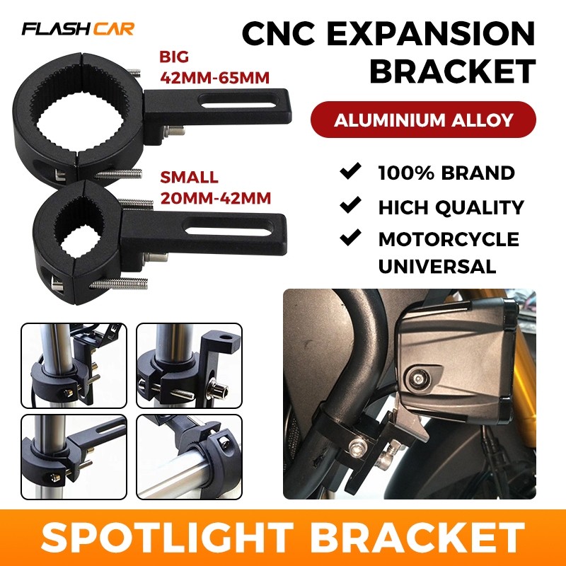 Mini Driving Light Bracket Headlight Clamp Alloy Extension Mount ...