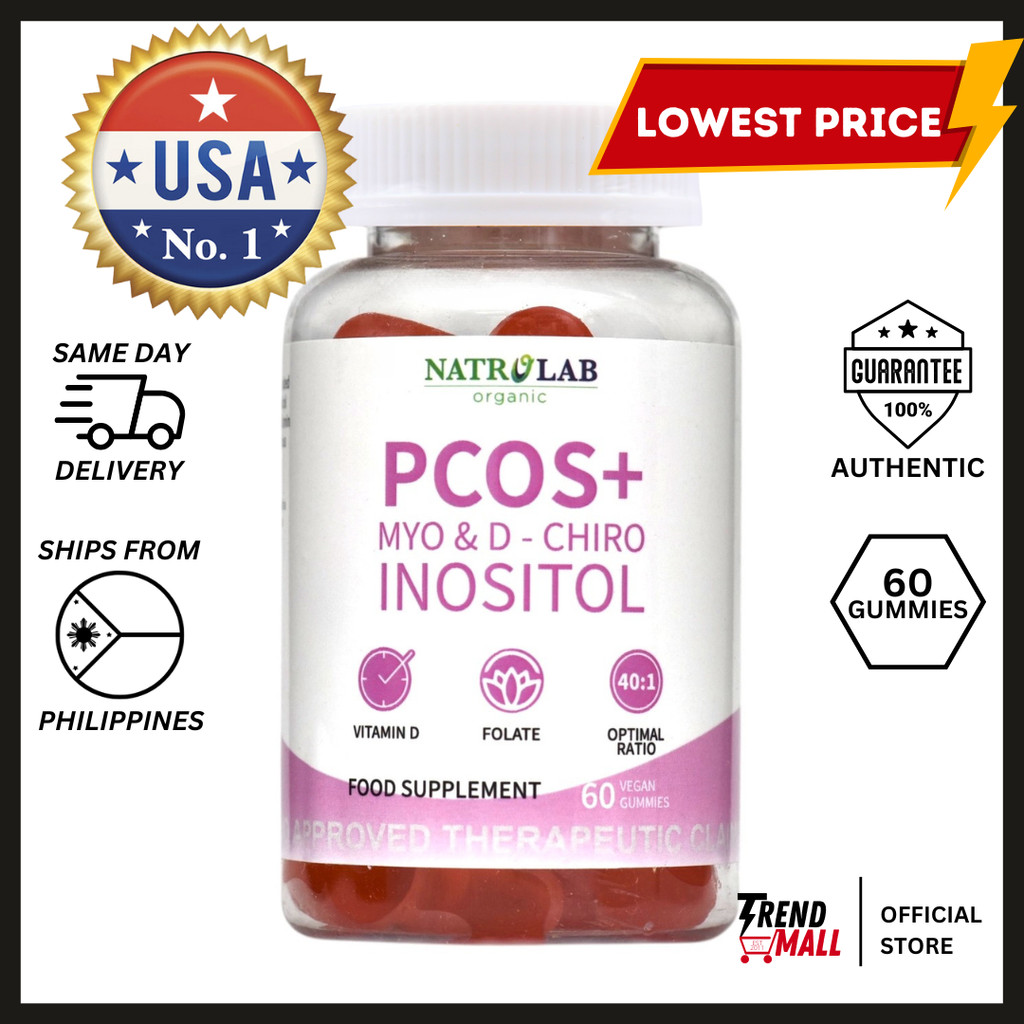 Organic Premium Inositol Gummies PCOS Hormone Balance Myo Chiro Folate ...