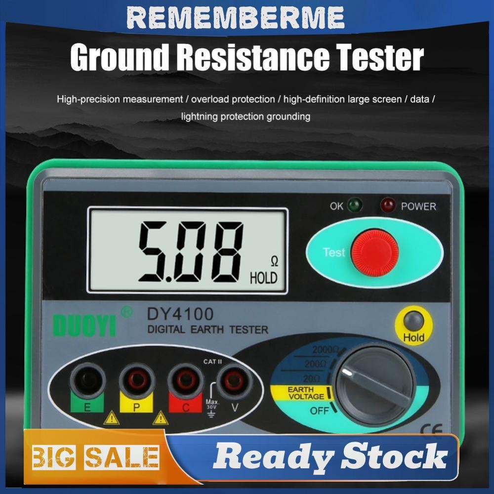 DY4100 Insulation Digital Megger Meter Ground Resistance Ohm Tester ...