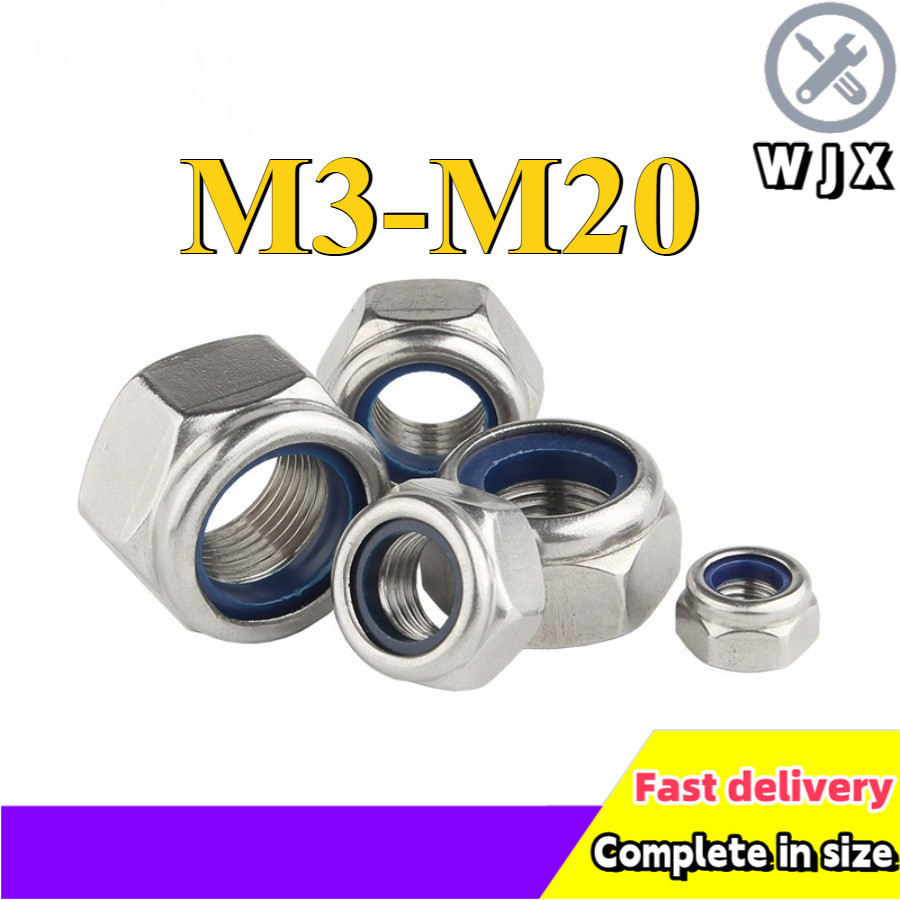 SS316 Lock Nut，Anti-Loose Nut，Nylock Nut，DIN985 Lock Nut / Self-Locking ...