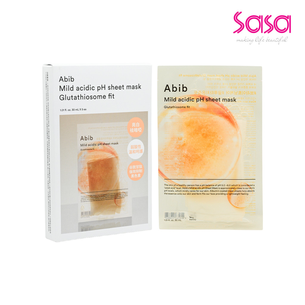 Abib Mild Acidic pH Sheet Mask - Glutathiosom(5pcs) | Shopee Philippines