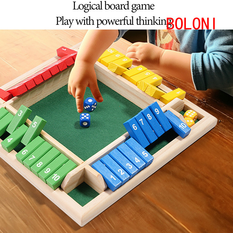 Wooden Four-Sided Flip & Match Math Game - Interactive Parent-Child ...
