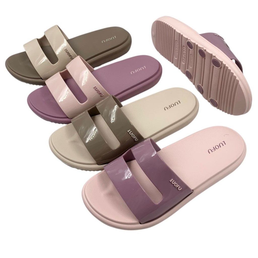 BLO LUOFU Women's 2 Color Rubber Slippers Two Tires Imported E7213B2 ...