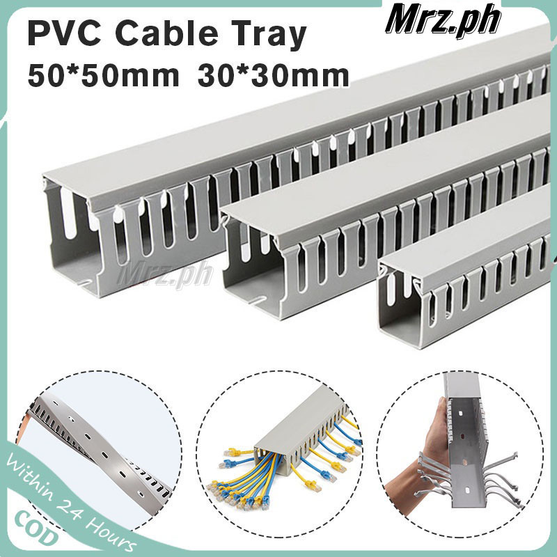 Open Slot Cable Duct Management Raceway 1m*30*30/50*50mm | Shopee ...