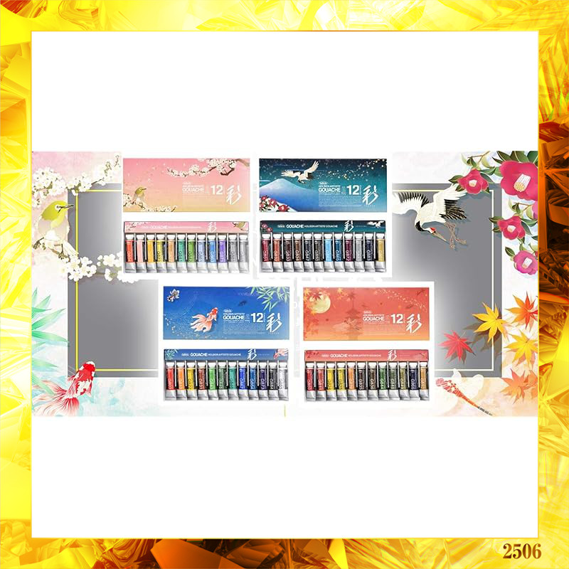 Holbein Art Gouche - Japanese Traditional Colors Set, 15ml x 12 ...