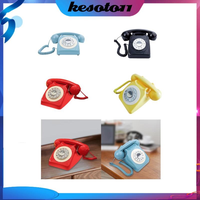 [kesoto11] Rotary Dial Landline Phone Corded Landline Telephone Office ...