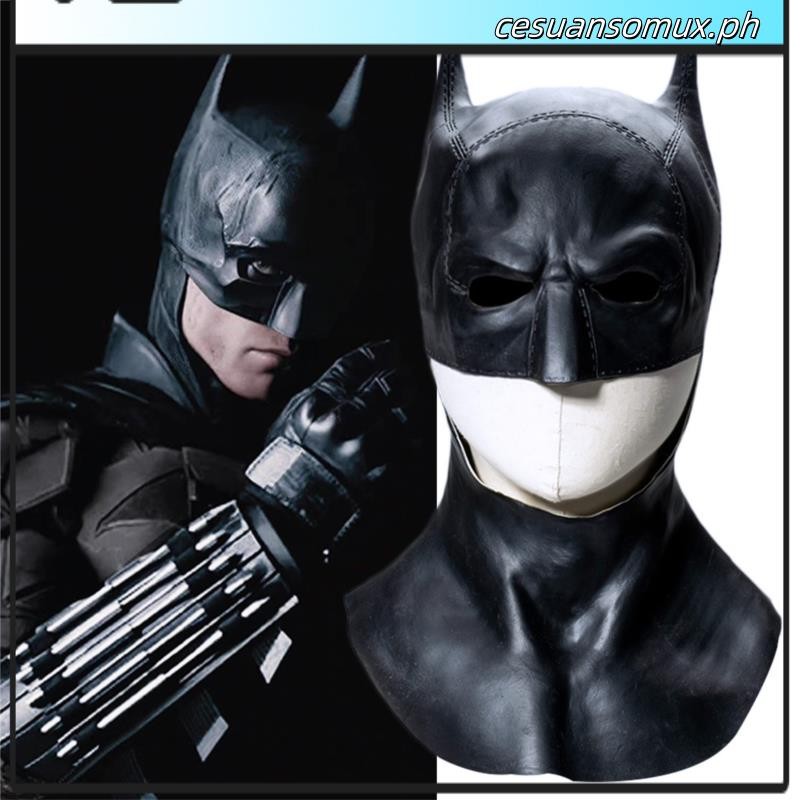 2022 The Dark Knight Batman Latex Masks Cowl Cosplay Party Superhero ...