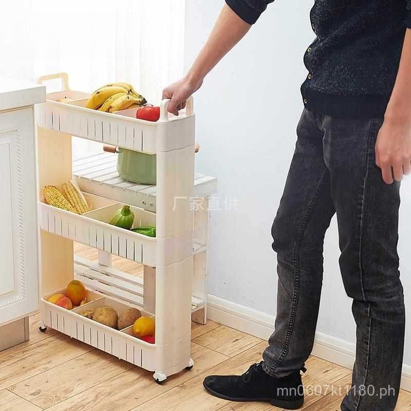 10Mobile Kitchen Storage Rack Bathroom Storage Rack Floor-standing ...