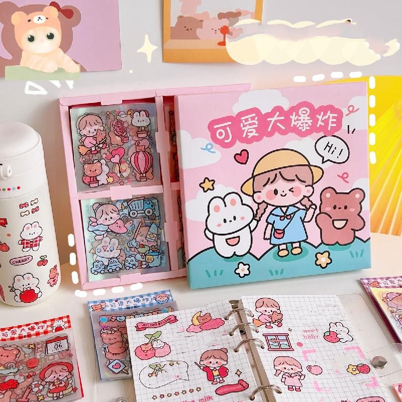 100 Sheets Cartoon Stickers, For Decorating Diaries, Notepads, Photo ...