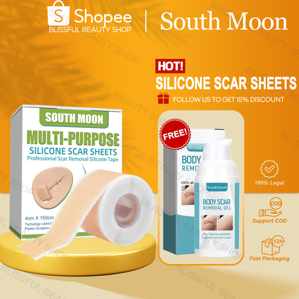 South Moon Scar Sheet Silicone 1Roll Silicone Scar Tape Removal Scar ...