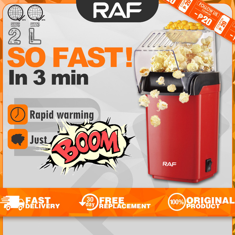 Mini Popcorn Maker Machine No Oil Electric Popcorn Popper for Home ...