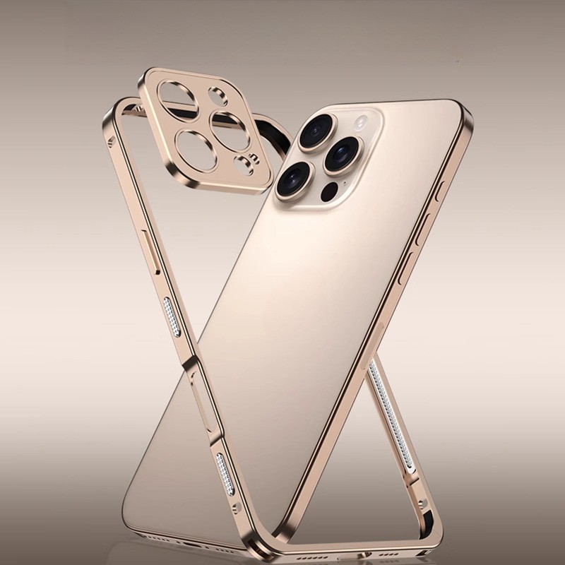 HOCE Aluminum Metal Frame Phone Case For iPhone 16 15 14 Plus 13 12 Pro ...