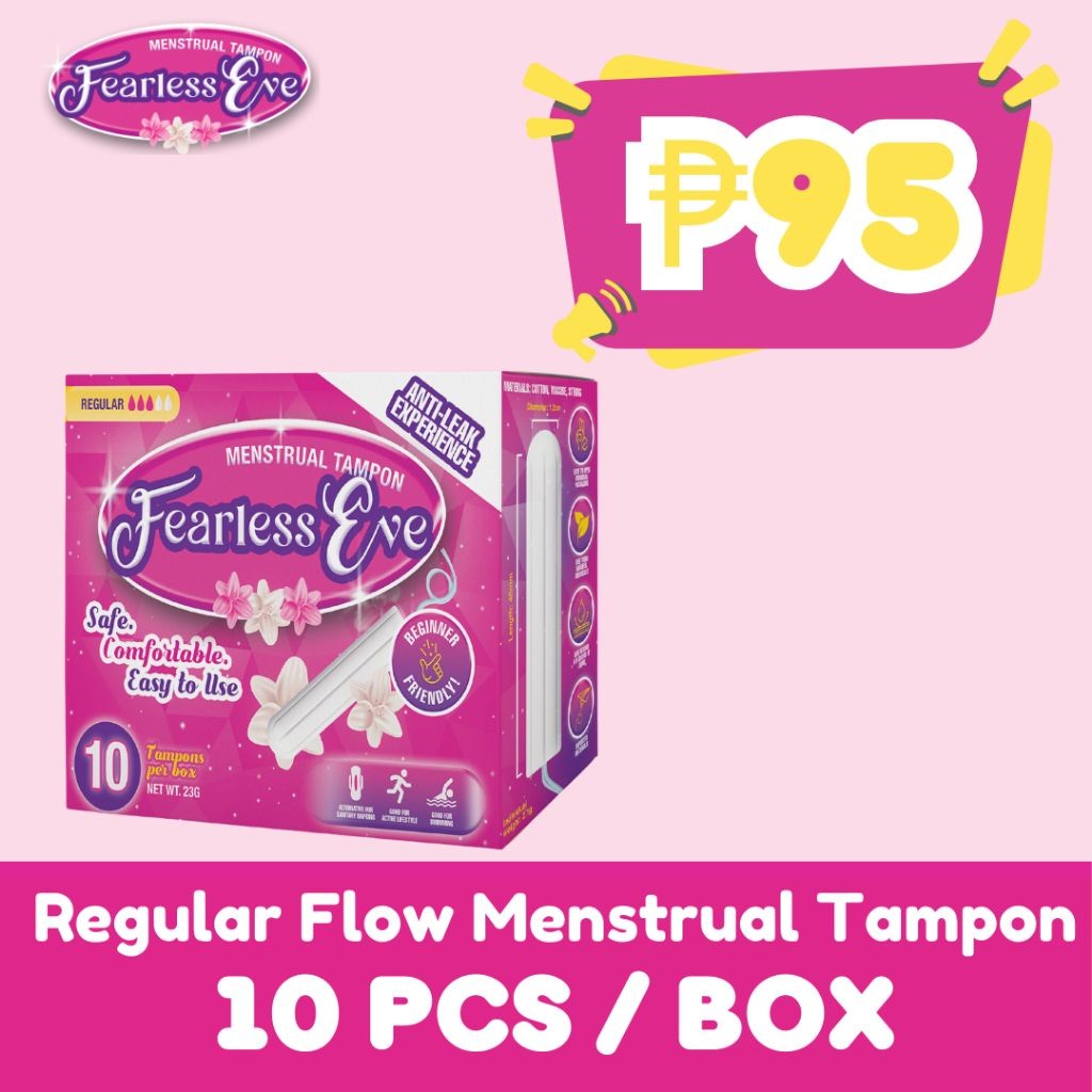 Fearless Eve Regular Flow Menstrual Tampons (10 pcs) | Shopee Philippines