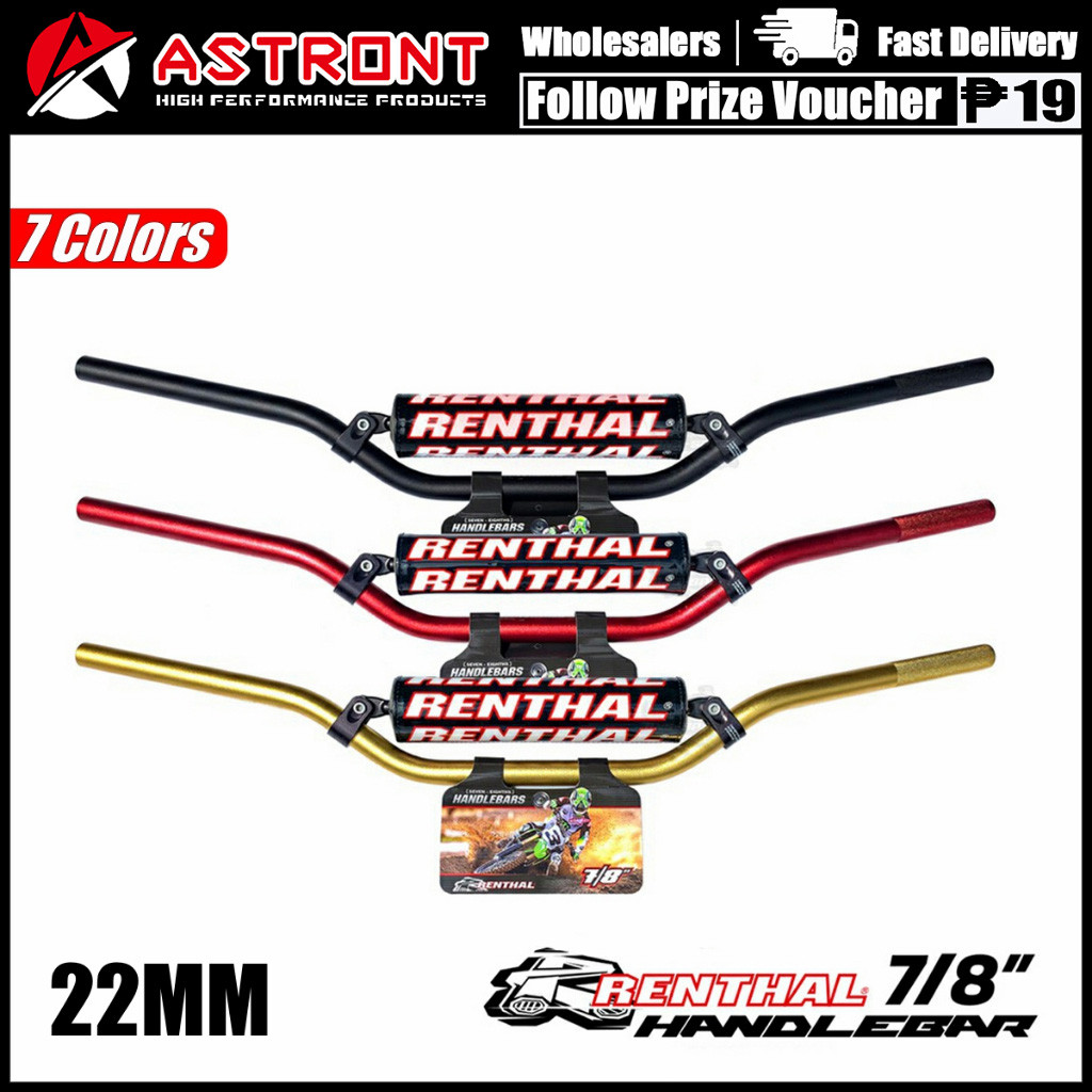 Original Renthal Handle Bar 971 7/8" 22MM Universal Alloy Motorcycle ...