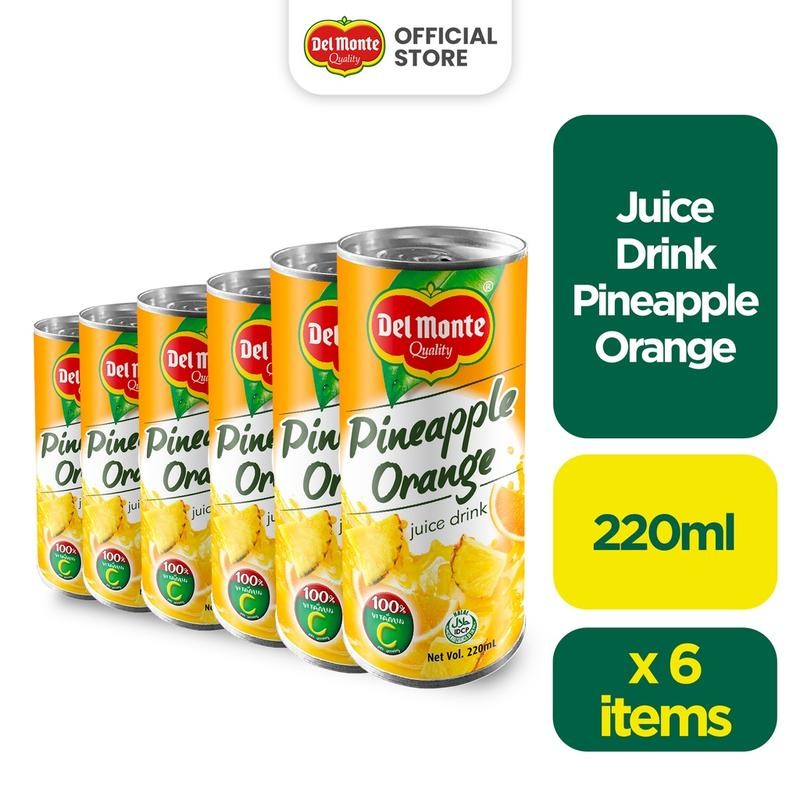 DEL MONTE Pineapple Orange Juice Drink with Real Fruits and Vitamin C ...