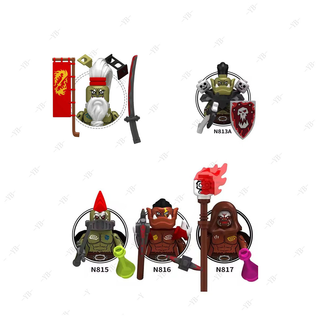 Medieval series of orc building blocks minifigures model | Shopee ...