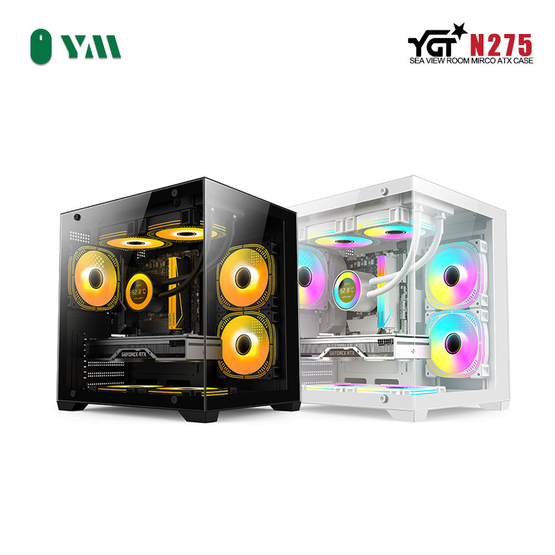 YGT N275 Sea View Room Chassis Micro ATX/Mini itx Gaming Case Black ...