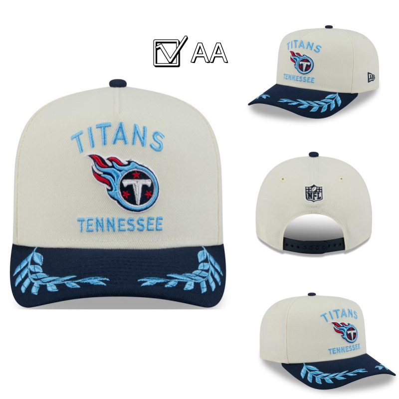 Tennessee Titans 2025 NFL Draft 9FIFTY A-Style Snapback Hat Cream New ...