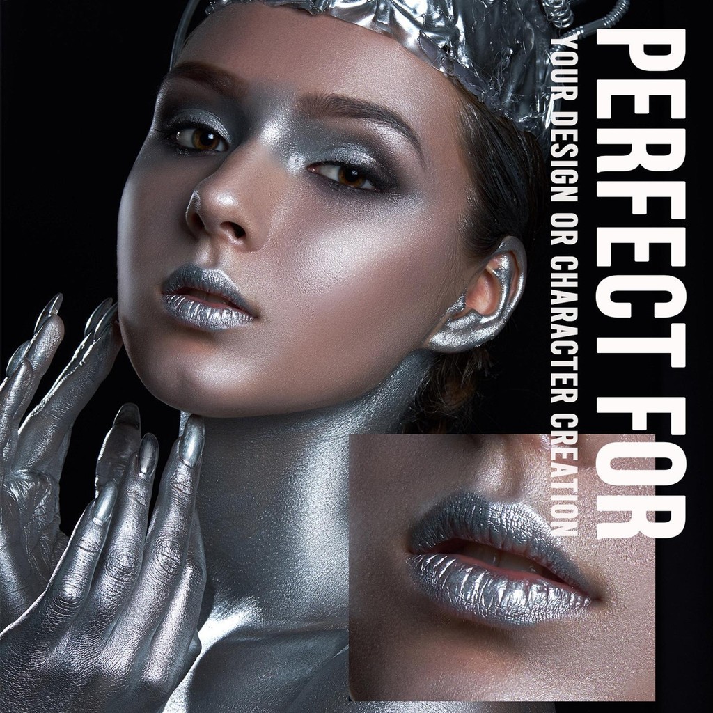 Silver Body Paint 2.11oz Body Paint for Adults Water Soluble Liquid ...