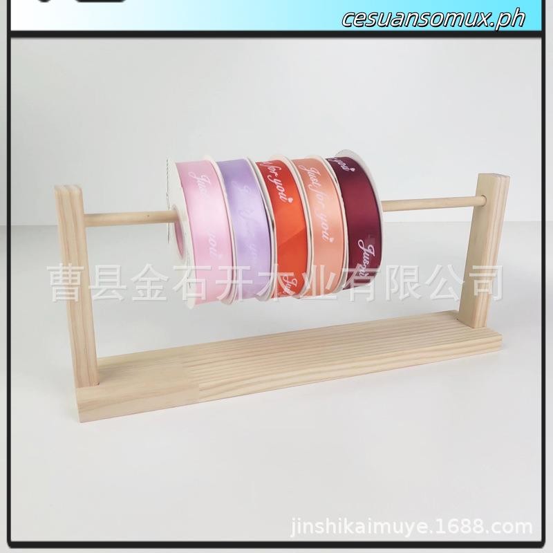 ROGERVIVIER Ribbon Holder, Wooden 1/2/3 Tier Ribbon Storage Organizer ...