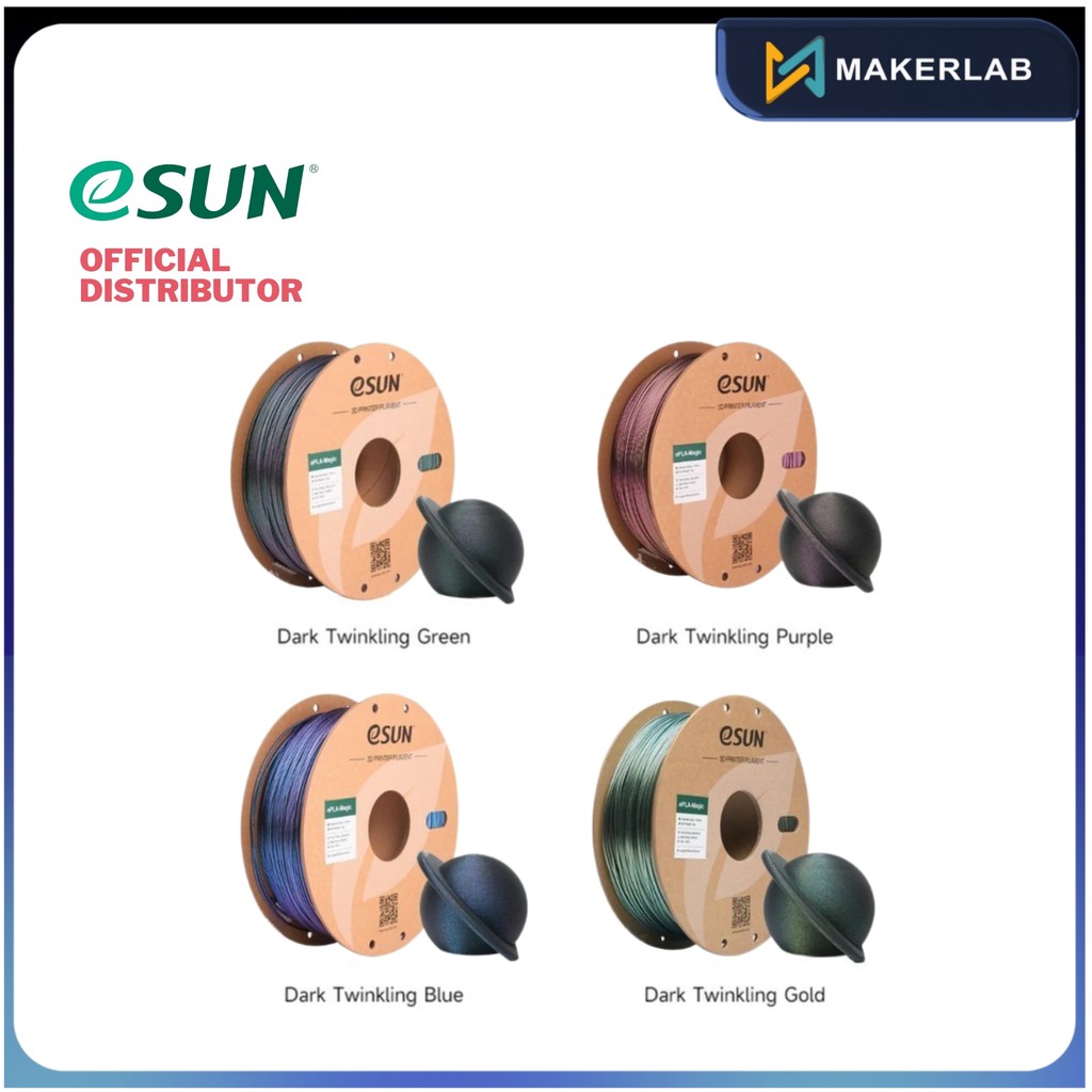 ESUN ePLA-Magic Dark Twinkling 3D Printer Filament 1.75mm, 1kg | Shopee Philippines