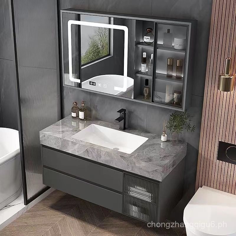 Sintered Stone Seamless Splicing Ceramic Integrated Basin Bathroom ...