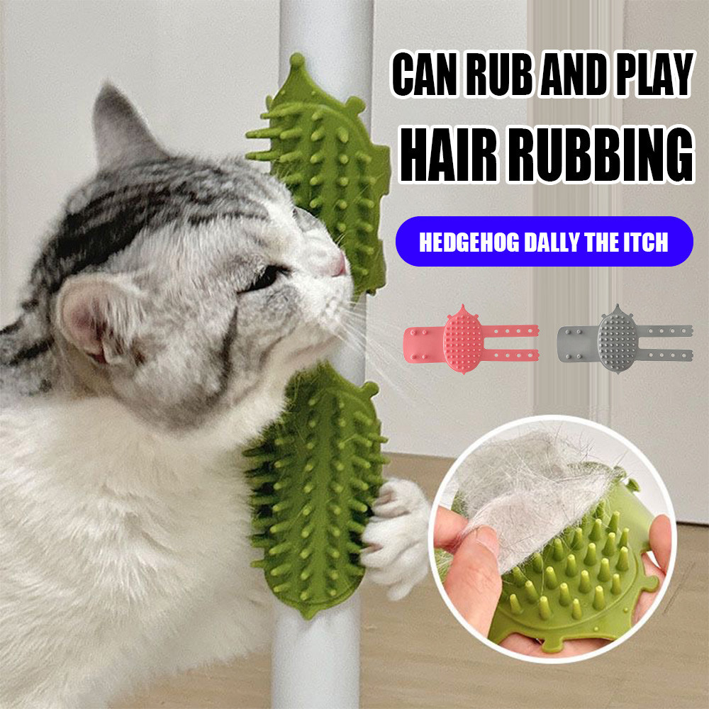 Cat Self Grooming Scratcher Table Legs Protector TPR Cat Cheek Massager ...