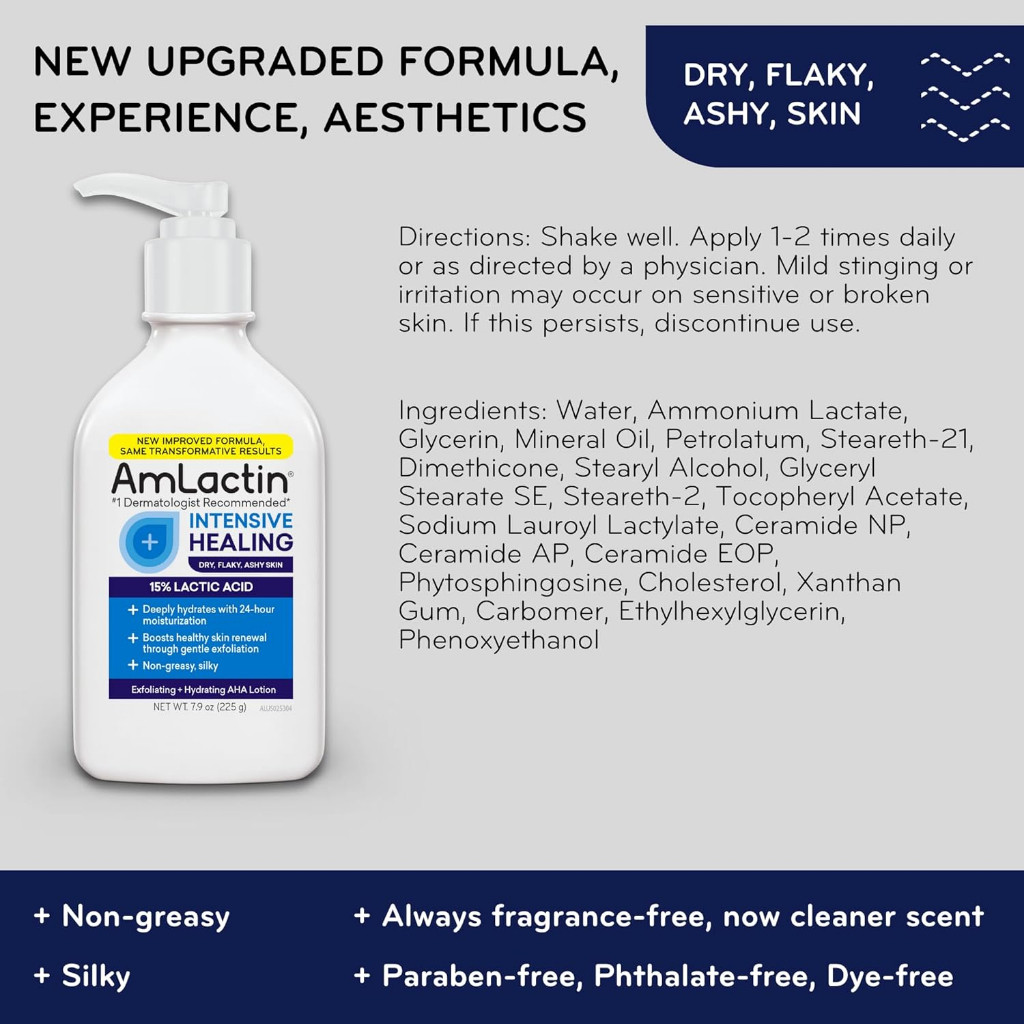 AmLactin Daily Nourish Lotion | Am Lactin Intensive Healing Body Lotion ...
