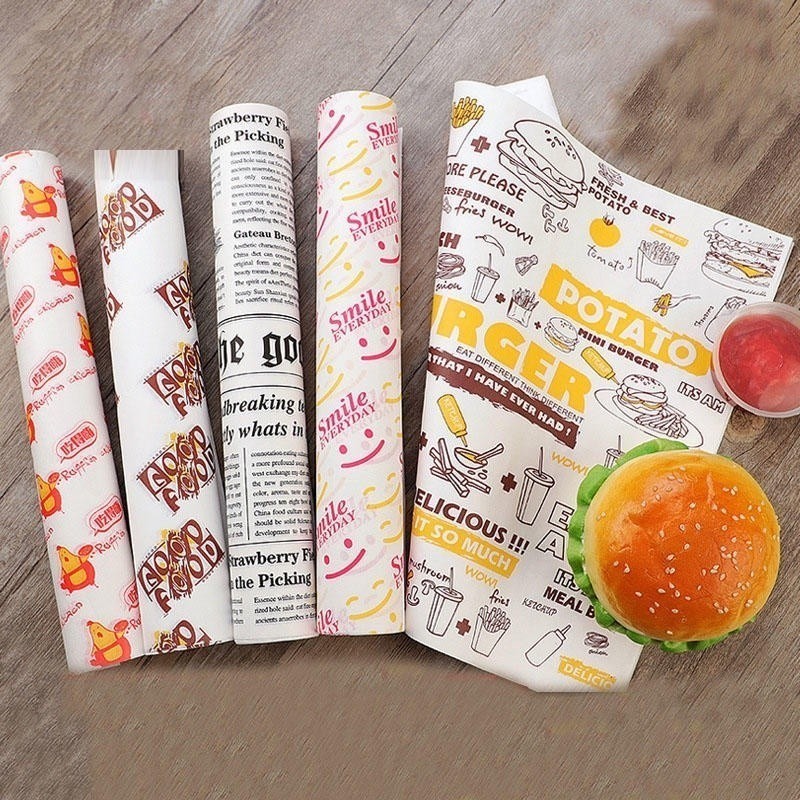 Deli Wax Paper Sheets Grease Resistant Tray Basket Liners Newsprint ...