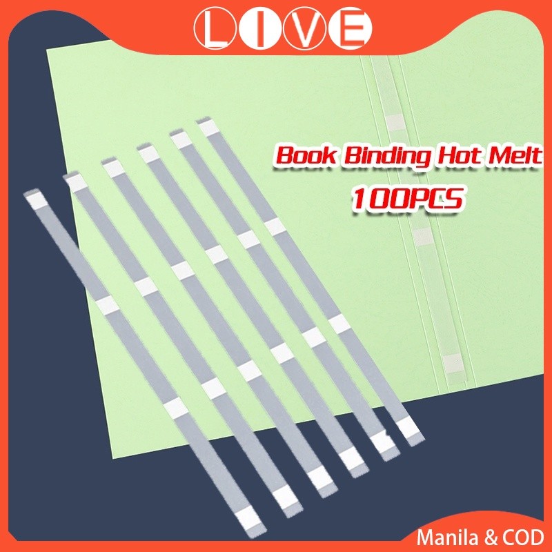 100pcs Hot Melt Glue Strips 2/4mm Book Binding Hot Melt Strips Thermal ...