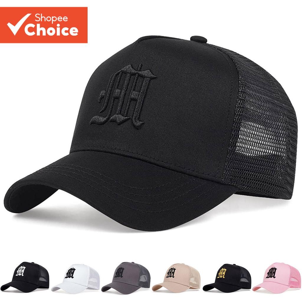 Breathable Mesh Baseball Cap Gothic Embroidery Adjustable Sun ...