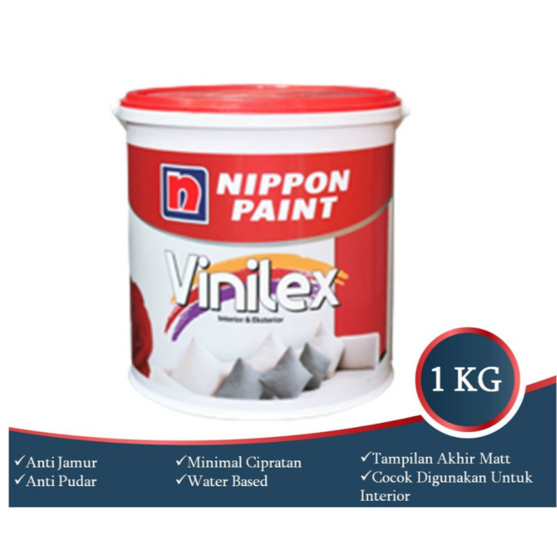 NIPPON PAINT VINILEX INTERIOR WALL PAINT 1 KG (VARIOUS COMPLETE COLORS ...