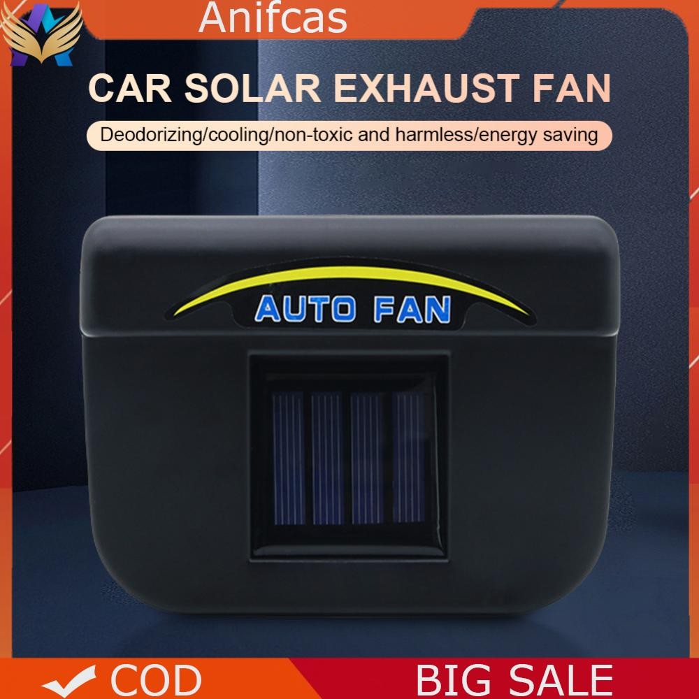 Solar Powered Car Window Fan Universal Vehicle Exhaust Fan Radiator ...