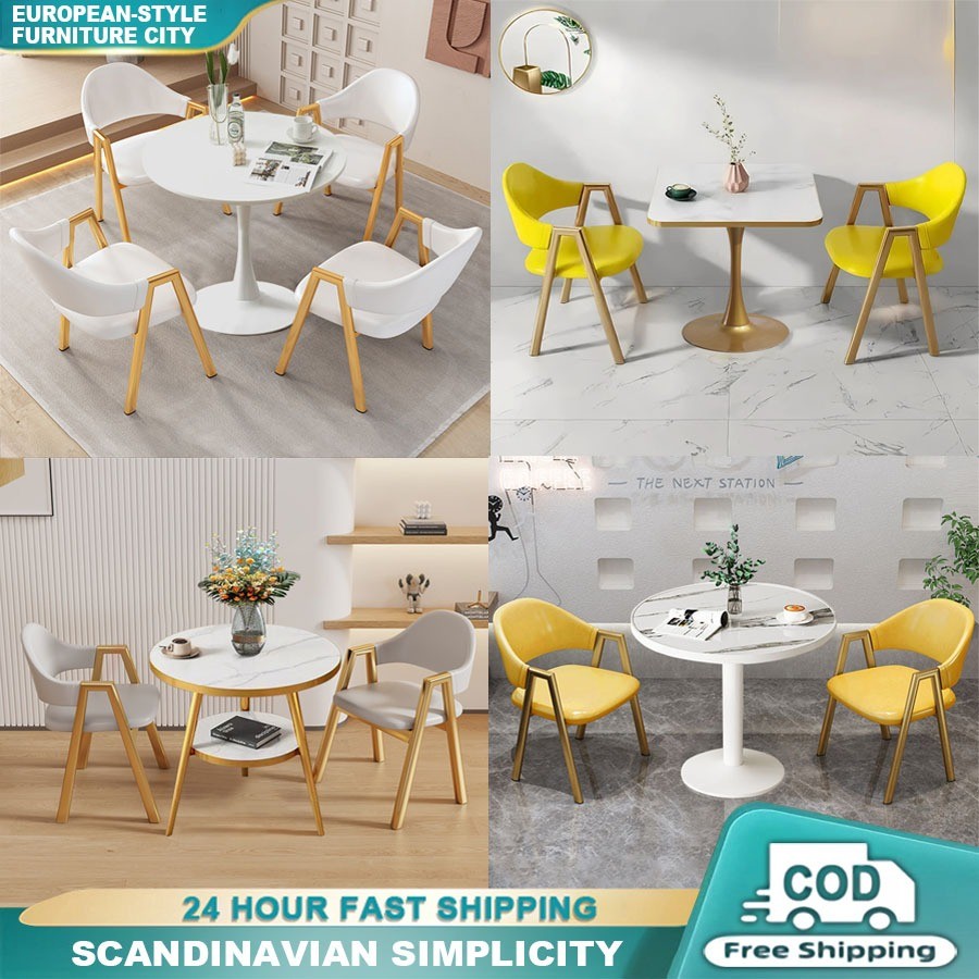 aesthetic dining table and chair Center table teapoy Minimalist style ...