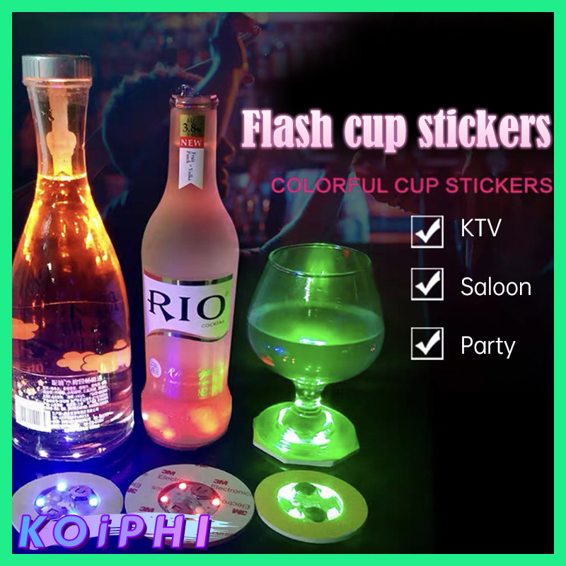 【KOI】LED Luminous Coaster Bar KTV Wine Bottle Seat Light Colorful ...
