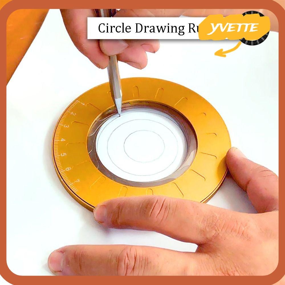 YVE Circle Drawing Ruler, Adjustable Geometric Stencil Plotting Compass ...