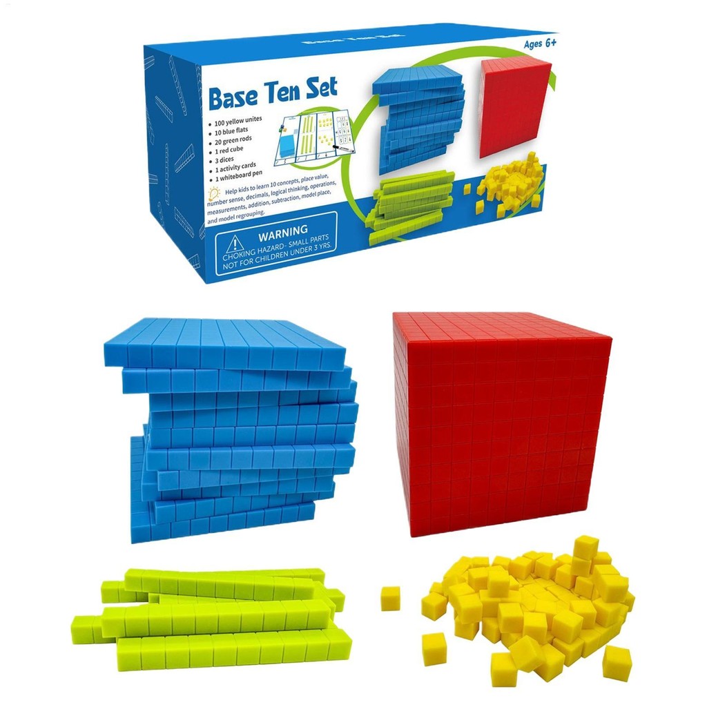 Base Ten Blocks for Math Preschool Learning Counting Blocks Educational ...