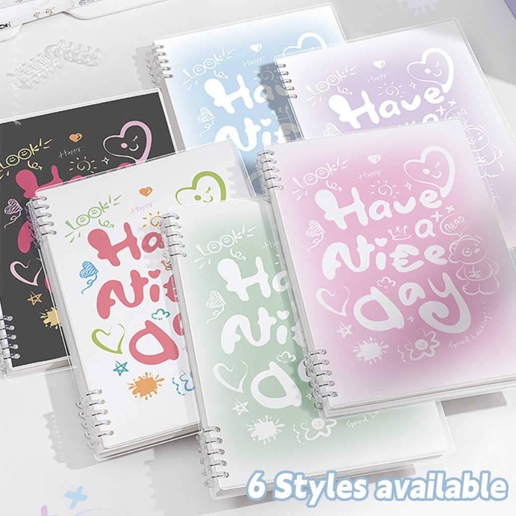 A5/B5 Spiral Notebook Set - 80GSM Refillable Pages Cute Stars & Hearts ...