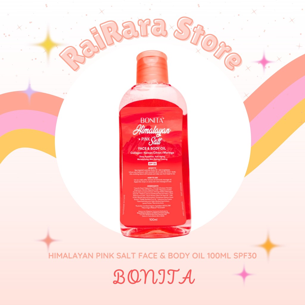 BONITA Himalayan Pink Salt 100ml Face & Body Oil | Shopee Philippines