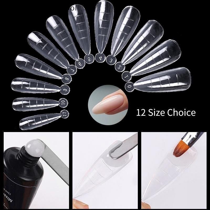 FWPH 60Pcs Nail Dual Form False Tips Extension for Tips Building Nail ...
