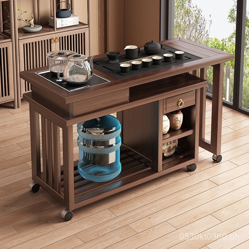 Small Tea Table Tea Table Rotating Movable Tea Table and Chair Set for ...