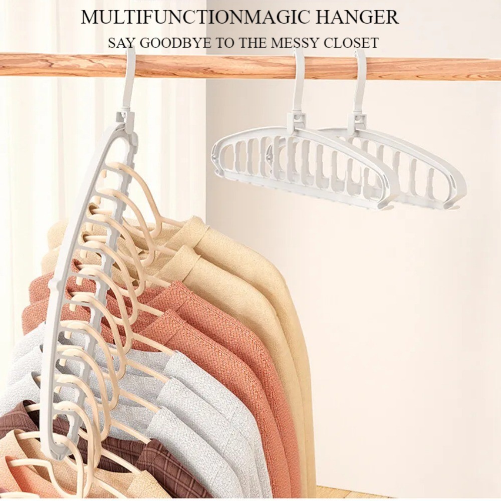 Multi-Functional Rotating Clothes Rack Home 11 Hole Non-Slip Folding ...