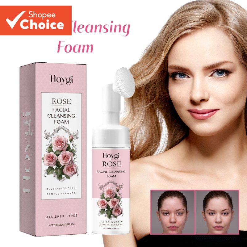 100ml Rose Foaming Cleanser Oil Control Deep Cleansing Pore Refining ...