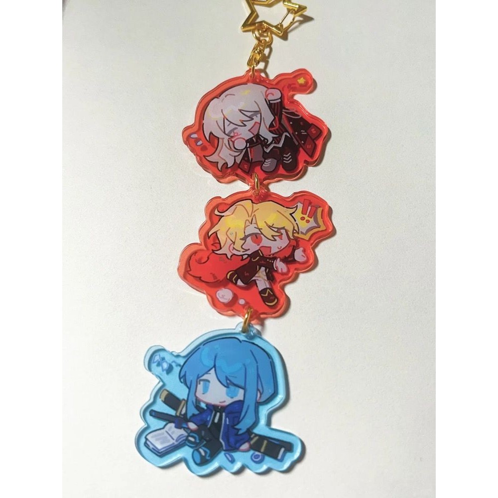 Limbus Company Anime Keychain Women Faust Acrylic Key Chain Man Cartoon ...