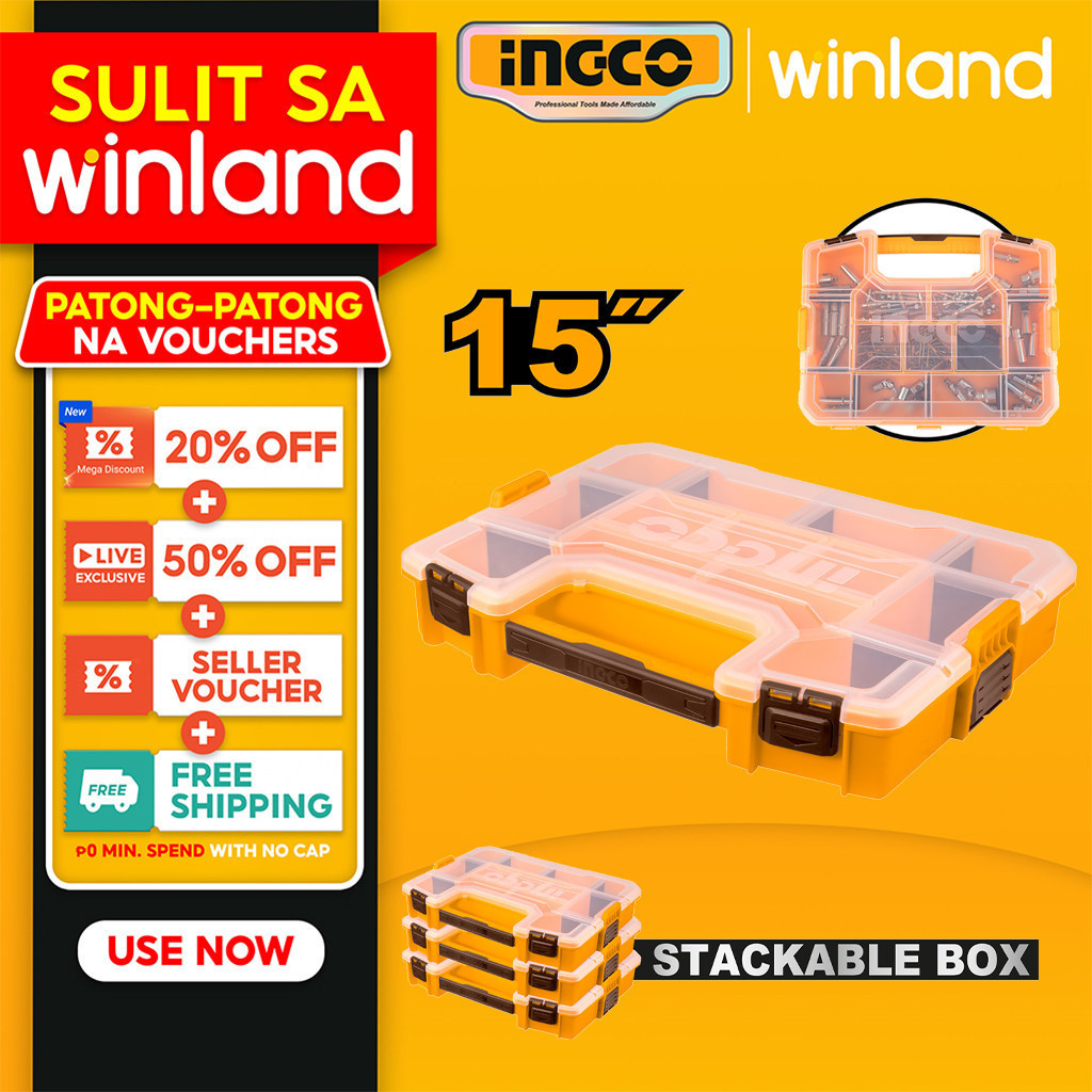 Ingco by Winland 15inches Plastic Stackable Screw Box Organizer 370 x ...