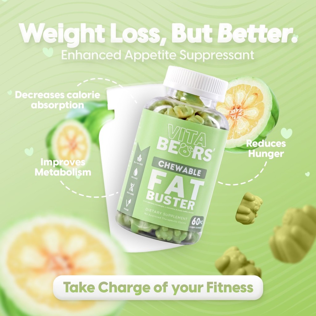 Vitabears Gummies Detox slim Collagen Glutathione Apple Cider Vinegar ...